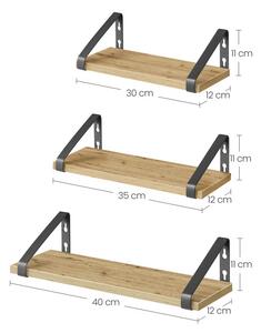 Sada troch nástenných políc LWS033B88 | FAVI.sk