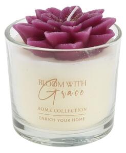 Vianočná sviečka Kvet v svetloružovej farbe 8x7 cm | FAVI.sk