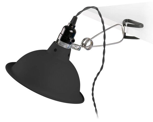 Upínacia lampa Pepper, čierna | FAVI.sk