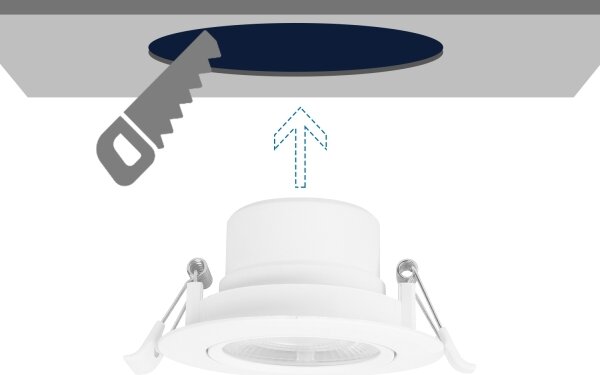 Aigostar - LED zapustené stropné svietidlo LED/5W/230V 3000K priemer 8 ...