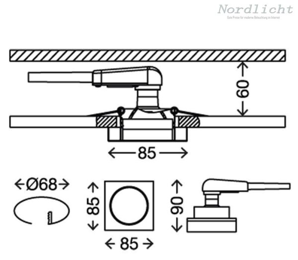 Briloner 7200-016 - LED Kúpeľňové svietidlo ATTACH 1xGU10/3W/230V | FAVI.sk