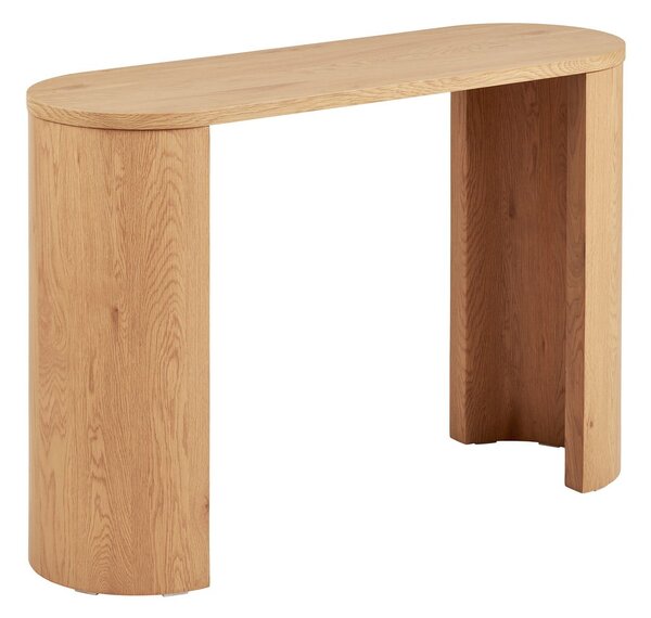 Konzolový stolík v dekore duba v prírodnej farbe 38x114 cm Bibione ...