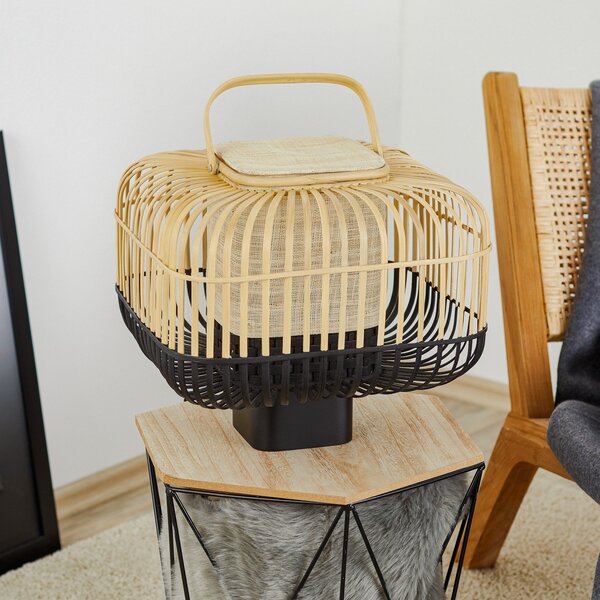 Forestier Bamboo Square Stolová Lampa S Black - Obývacia izba | FAVI.sk