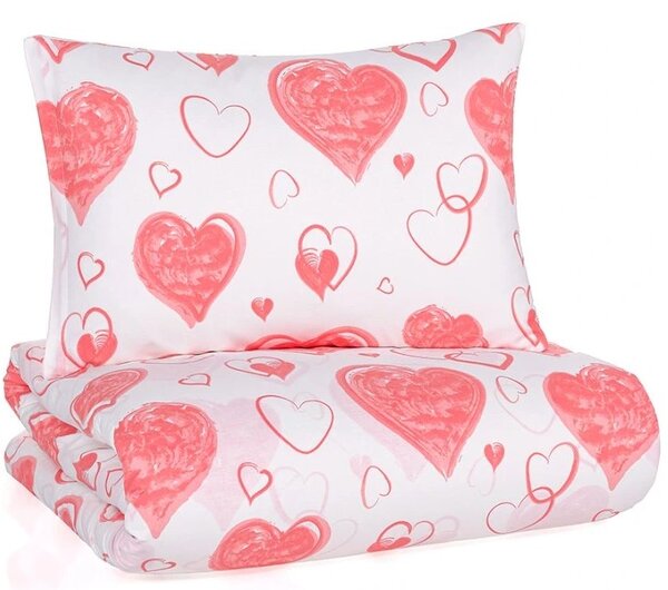 Bavlnené obliečky Pink Love 140x200/70x90 cm | FAVI.sk