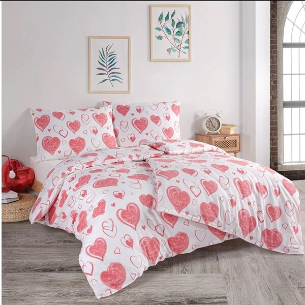 Bavlnené obliečky Pink Love 140x200/70x90 cm | FAVI.sk