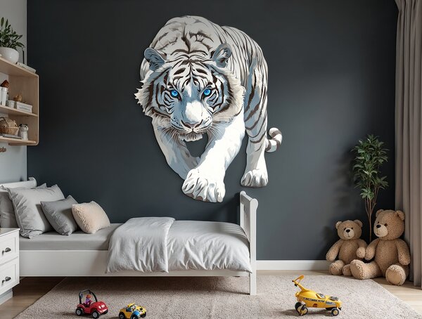 Drevko Obraz Biely tiger | FAVI.sk