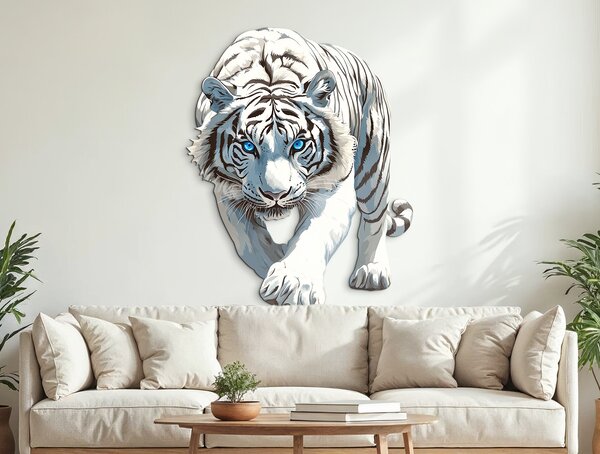 Drevko Obraz Biely tiger | FAVI.sk