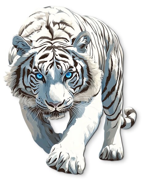Drevko Obraz Biely tiger | FAVI.sk