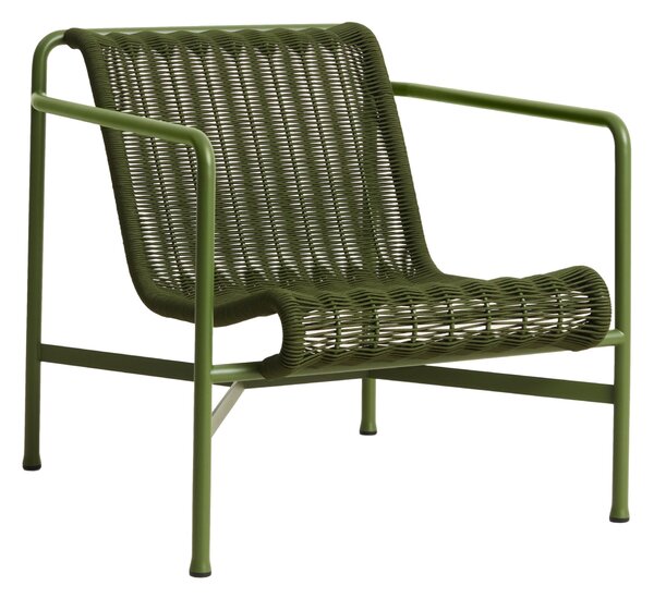 HAY Záhradné kreslo Palissade Cord Lounge Chair Low, Olive | FAVI.sk