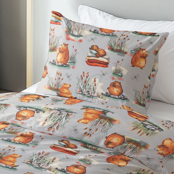 Biante Detské bavlnené posteľné obliečky Sandra SA-711 Kapybary na ...