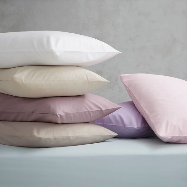 Krémový perkálový poťah na rám postele 90x190 cm Easy Iron Percale ...