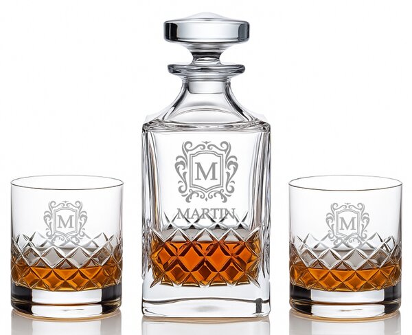 Dekorant Whisky set s monogramom Grosvenor 1+2 | FAVI.sk