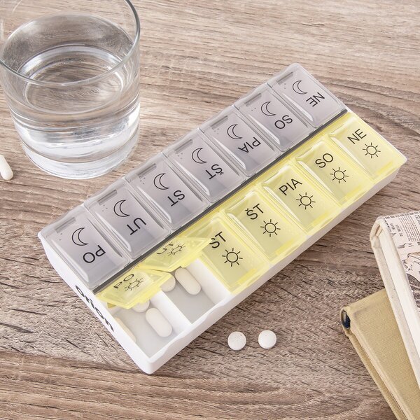 Organizér na lieky týždenný 2 sekcie | FAVI.sk