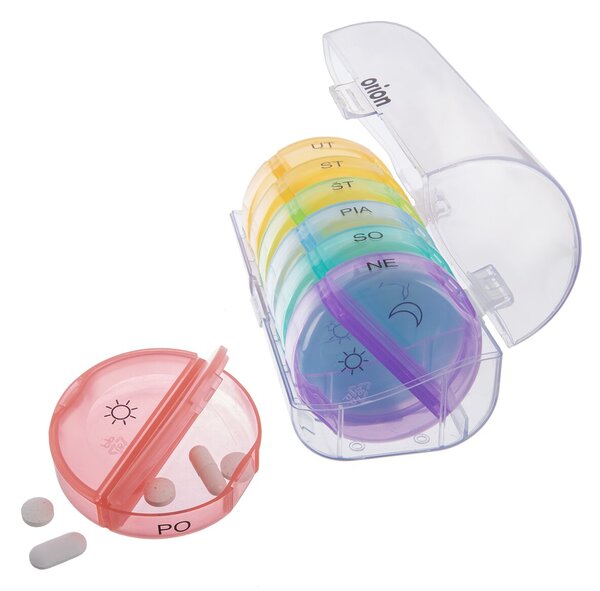 Organizér na lieky týždenný 2 sekcie s obalom | FAVI.sk