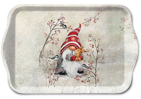 Béžová melamínová tácka so škriatkom Dwarf Hug - 13*21 cm - Ostatní ...