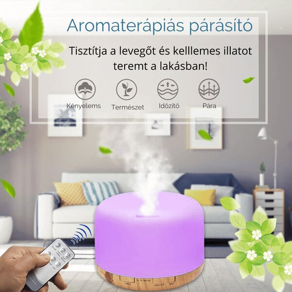 Ultrazvukový zvlhčovač a aromaterapeutický difuzér - drevený | FAVI.sk