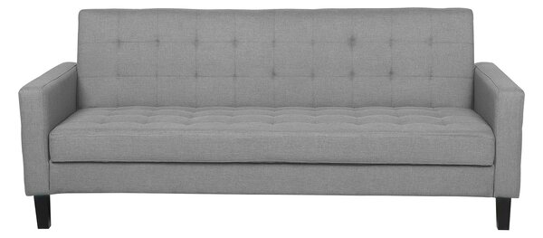 Rozkladacia pohovka svetlosivá 3-miestna click clack systém prešívaná ...