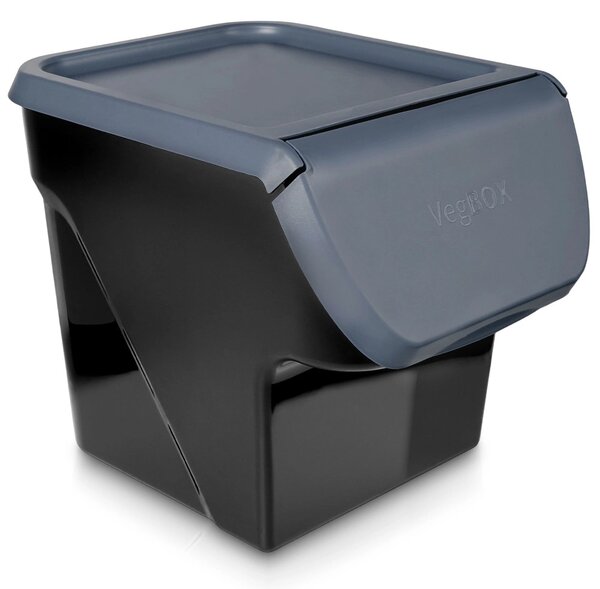 VILDE Úložný box na zemiaky a cibuľu s vetraním, VEGBOX sivý (14l ...