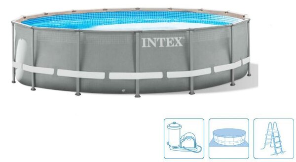 INTEX PRISM FRAME PREMIUM POOLS Bazén 457 x 122 cm s kartušovou ...
