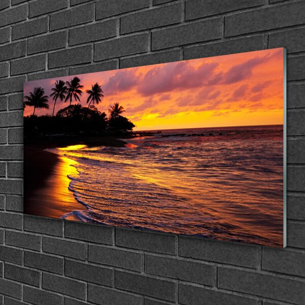 Obraz na skle More príroda 100x50 cm 2 Prívesky | FAVI.sk