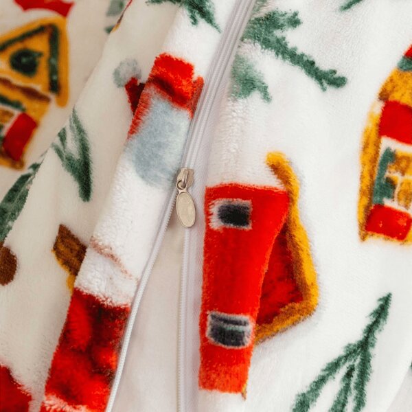 Sada mikroplyšových obliečok FESTIVE MAGIC biele + obliečka mikroplyš ...