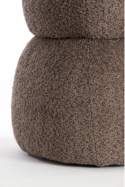 Hnedý taburet z textílie buklé Leyla – Light & Living | FAVI.sk