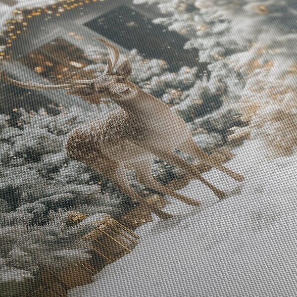 Obraz vianočný jeleň v lese | FAVI.sk