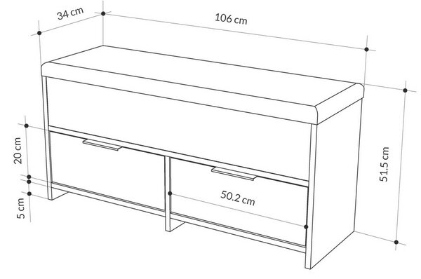 Skrinka na topánky Cove Hitit | FAVI.sk