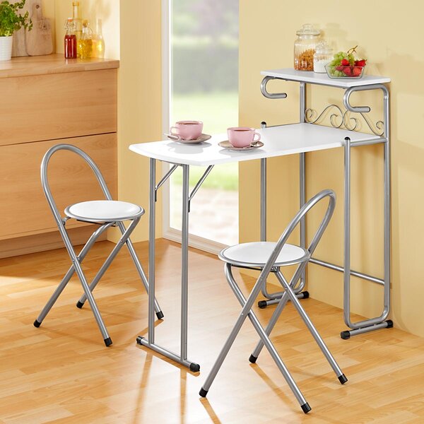 Skladací kuchynský stôl a stoličky, 3dielna sada | FAVI.sk