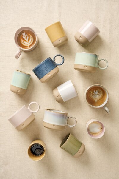 Kameninový hrnček Heart Light Pink Matt 190 ml | FAVI.sk