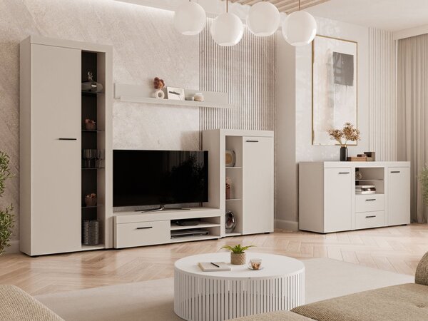 Mirjan24 Obývacia stena Rodos s komodou, Farby: dub olejový, Osvetlenie ...