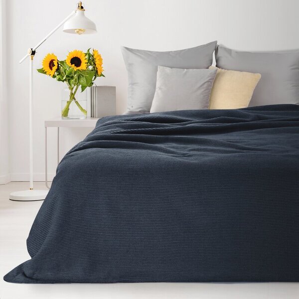 Dekorstudio Deka s vaflovou štruktúrou LINDA v modrej farbe Rozmer deky ...