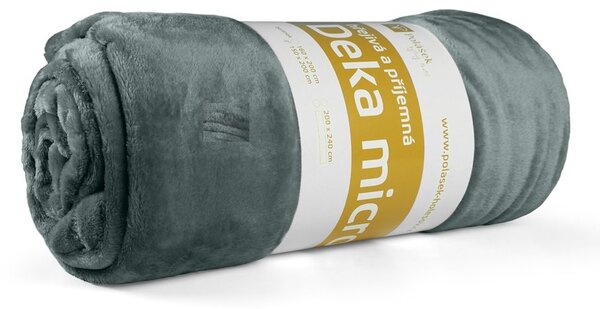 Polášek Deka MIKROFLANEL - Tmavošedá | 150 x 200 cm | FAVI.sk