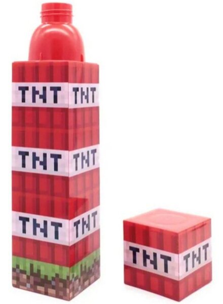 Hranatá fľaša na pitie Minecraft TNT - 650 ml | FAVI.sk