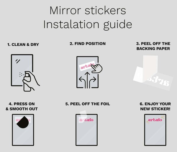 Nálepka na zrkadlo S23 – You are kind, smart, beautiful, enough | FAVI.sk