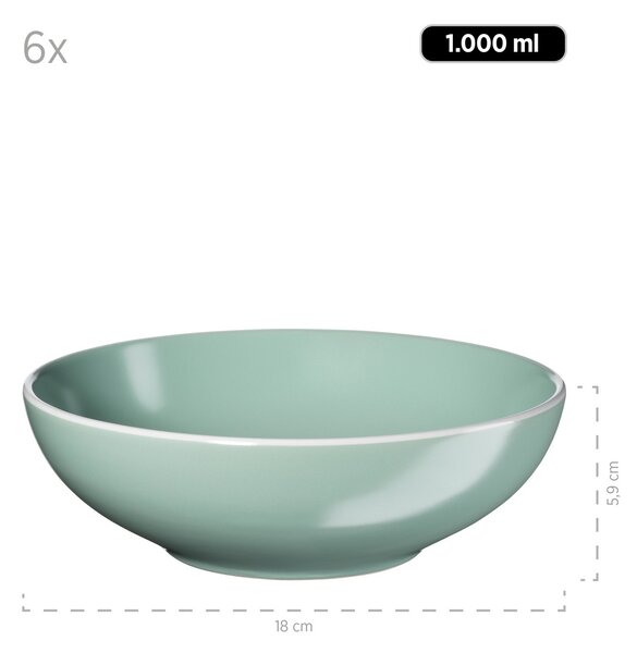 24-dielna jedálenská súprava Mäser ELISSA – lesklázelená | FAVI.sk