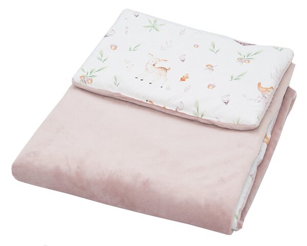 Lumali Set pro miminko: Plyšový polštářek a deka do kočárku SRNKY | FAVI.sk