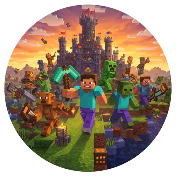 Svietiaci obraz - Minecraft svet - Nočná lampa | FAVI.sk