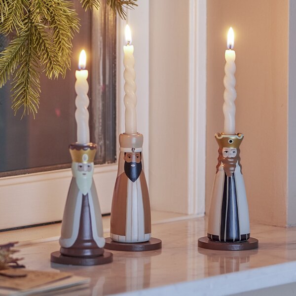 Drevený vianočný svietnik Betiel – set 3 ks | FAVI.sk