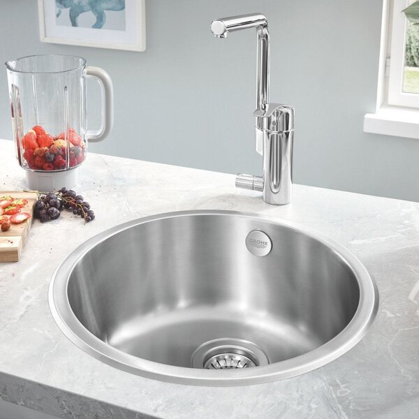 GROHE K200 nerezový drez, priemer 440 mm, kartáčovaná nerezová oceľ ...