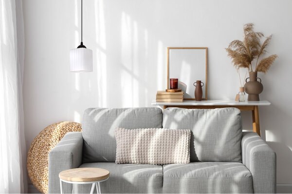 Závesné svietidlo Riffle Square, 1x biele sklenené tienidlo, b | FAVI.sk