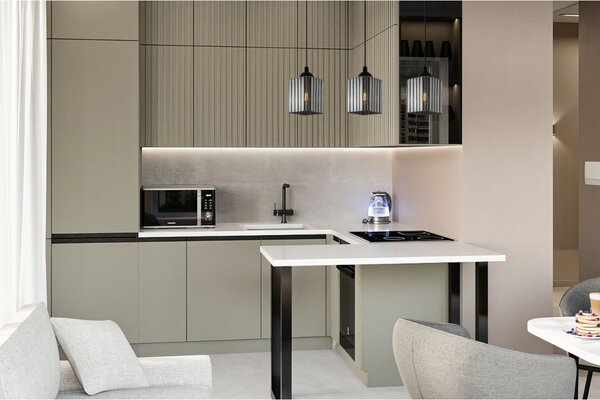 Závesné svietidlo Riffle Square, 3x grafitové sklenené tienidlo, b ...