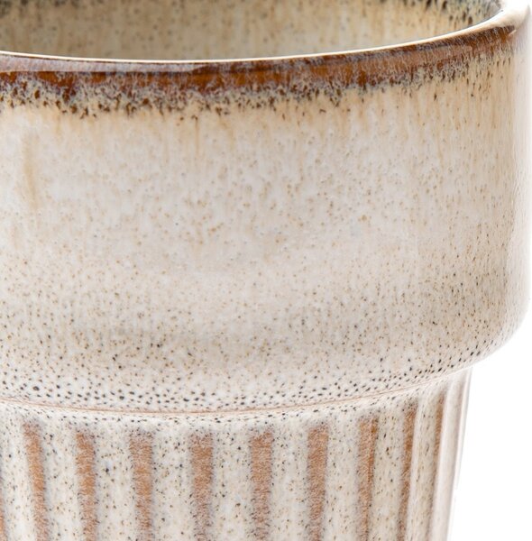 Súprava 4 keramických hrnčekov Rustik 100 ml, béžová | FAVI.sk