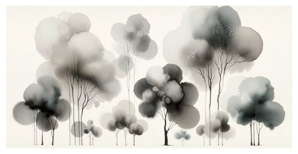 Obraz strom života v sivých tónoch | FAVI.sk