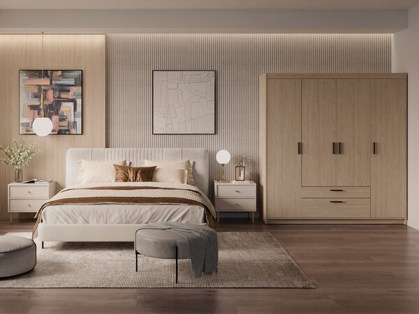 Široká šatníková skriňa Elenas 176 x 190 x 53 cm - dub olejovaný | FAVI.sk