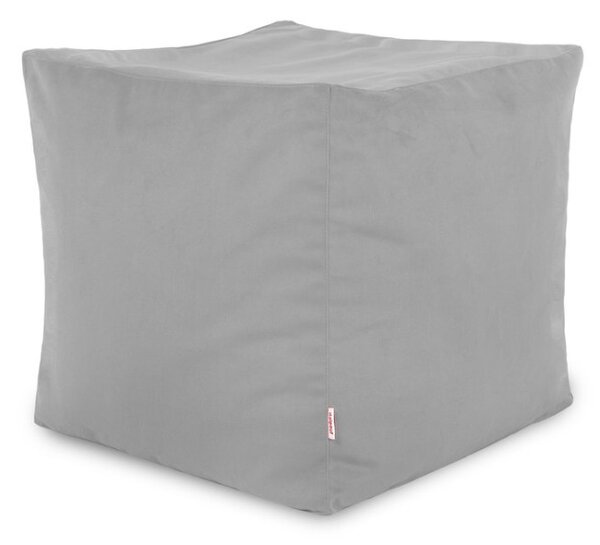 Taburetka Cubo svetla sivá plyš | FAVI.sk