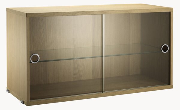 Vitrína's posuvnými sklenenými dvierkami String System, Š 78 x H 30 cm ...