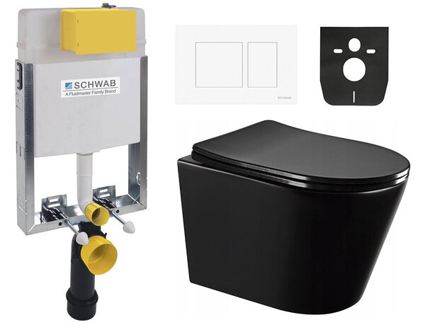 SCHWAB SET WC 199 podomietková nádržka na zamurovanie 3/6l, DN110mm ...
